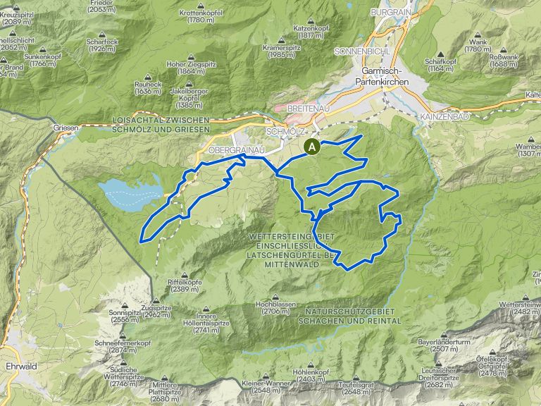 Bernadeinsteig, Jägersteig, Hammersbach-Trail, Hörnle-Trail, Eibsee ...